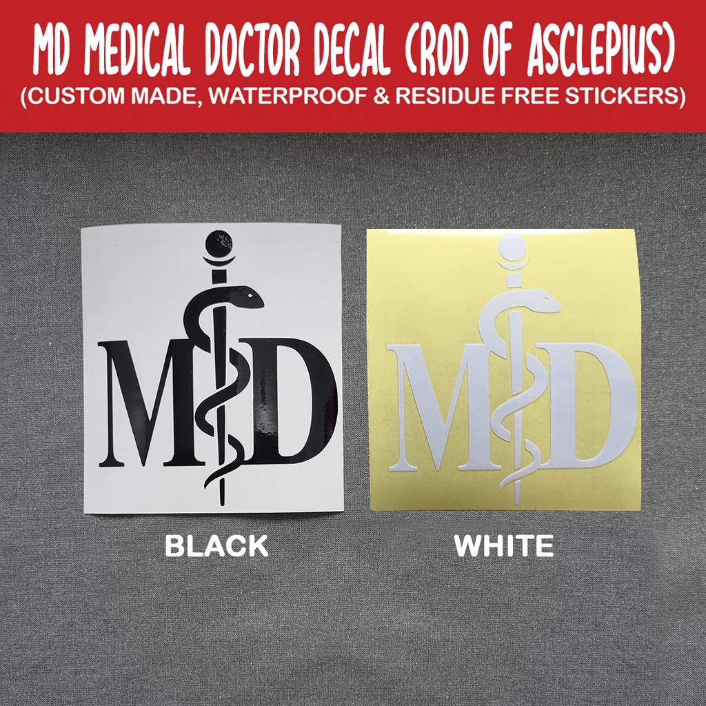 MD Decal Vehicle Sticker (Rod of Asclepius) Waterproof | Shopee Philippines