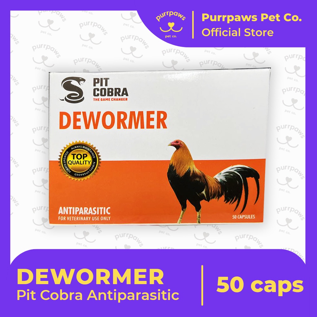 PIT COBRA - Dewormer 50 capsules Levamisole + Albendazole | Shopee ...