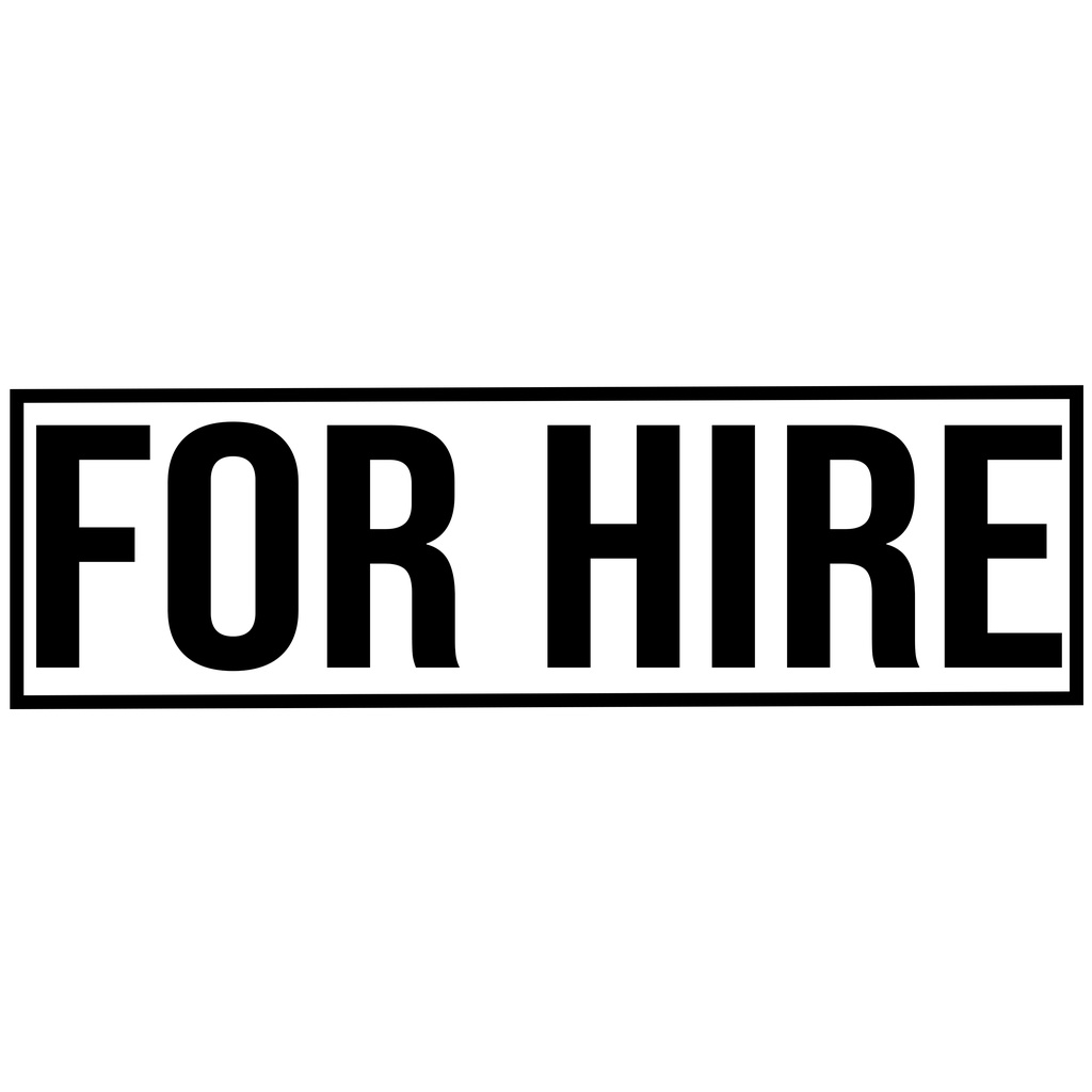 For Hire Vinyl Car Sticker / Decal | Shopee Philippines