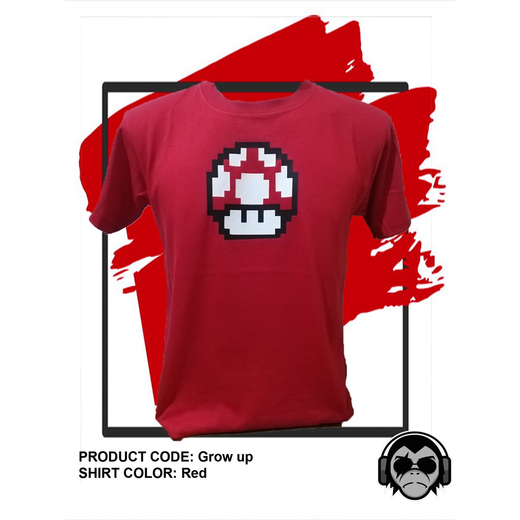 GROW UP ADULT AND KIDS SIZE Mario classic games inspired shirt | Shopee ...