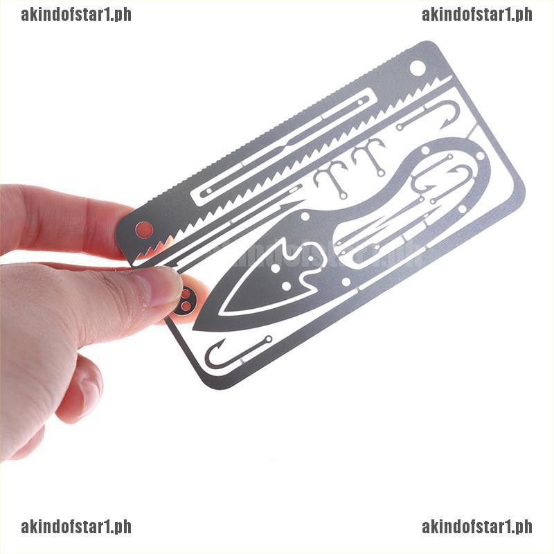 {akin} 1set Multi Tools Card Survival Wallet Sized Camping Hiking ...