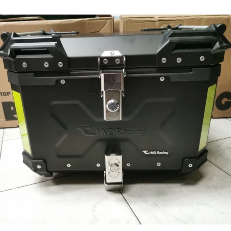 Top Box Alloy 45L/55L HVD No Back Rest PAD Black/White | Shopee Philippines