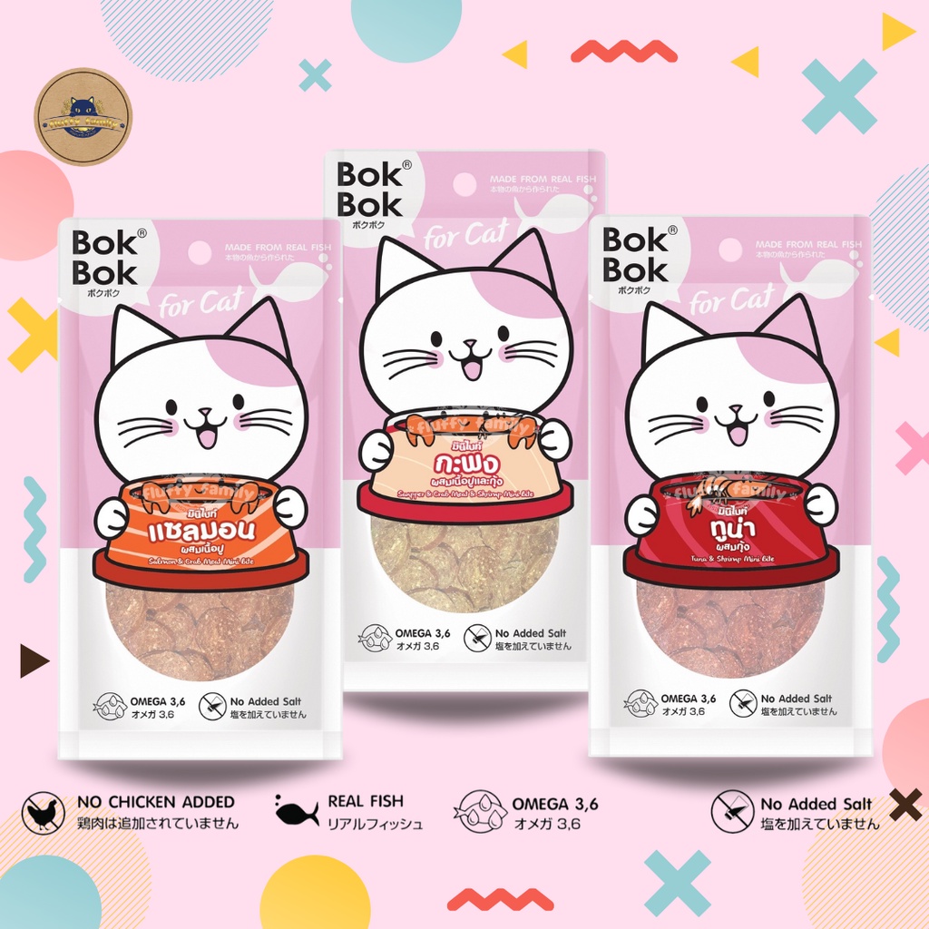 Bok Cat Stick Mini Bite From Fish Tuna Salmon 25 Grams Unsalted Snacks ...