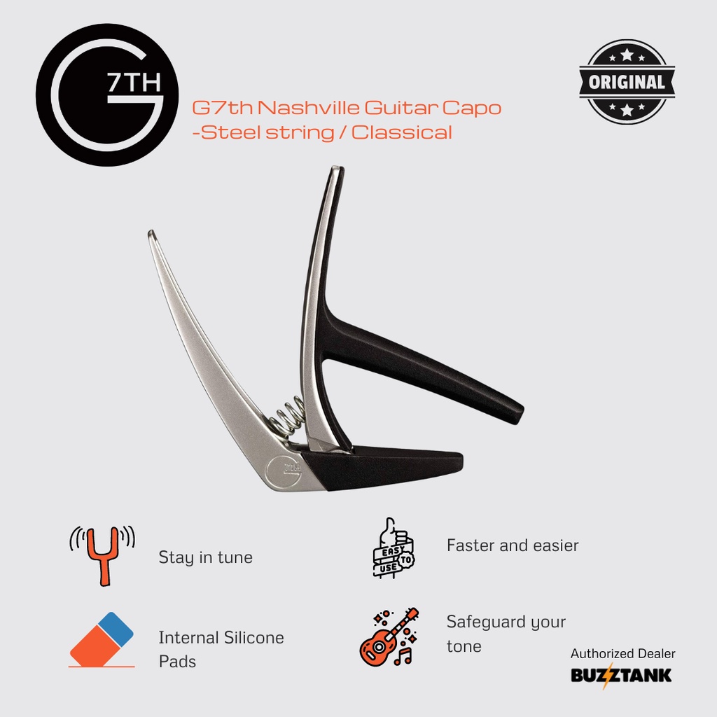 G7th G7 Nashville Guitar Capo - Steel string / Classical | Shopee ...