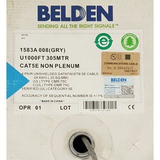 Belden CAT5E UTP 1583A Cable per Meter CAT5 | Shopee Philippines