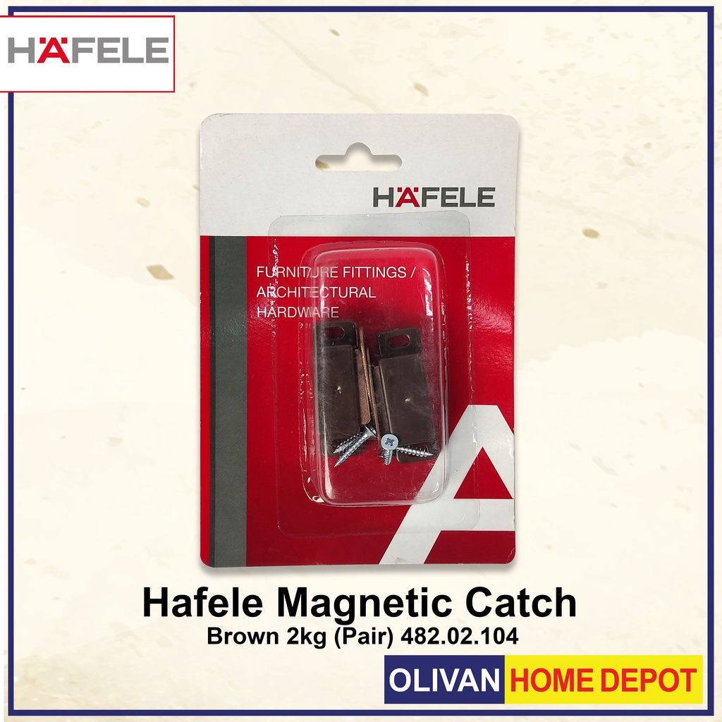 HAFELE Magnetic Pressure Catch for Glass Door Brown/White up to 2 ...