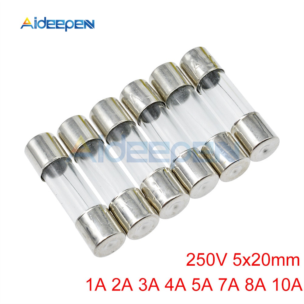 10 Glass Fuse 250v 5x20mm 1a 2a 3a 4a 5a 7a 8a 10a | Shopee Philippines