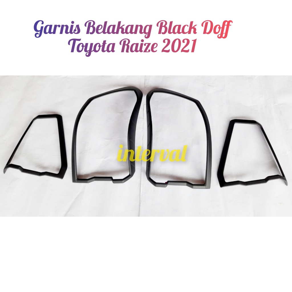 Rear Garnish for Toyota Raize 2021 Tail Lamp Garnish Cover Black Doff ...