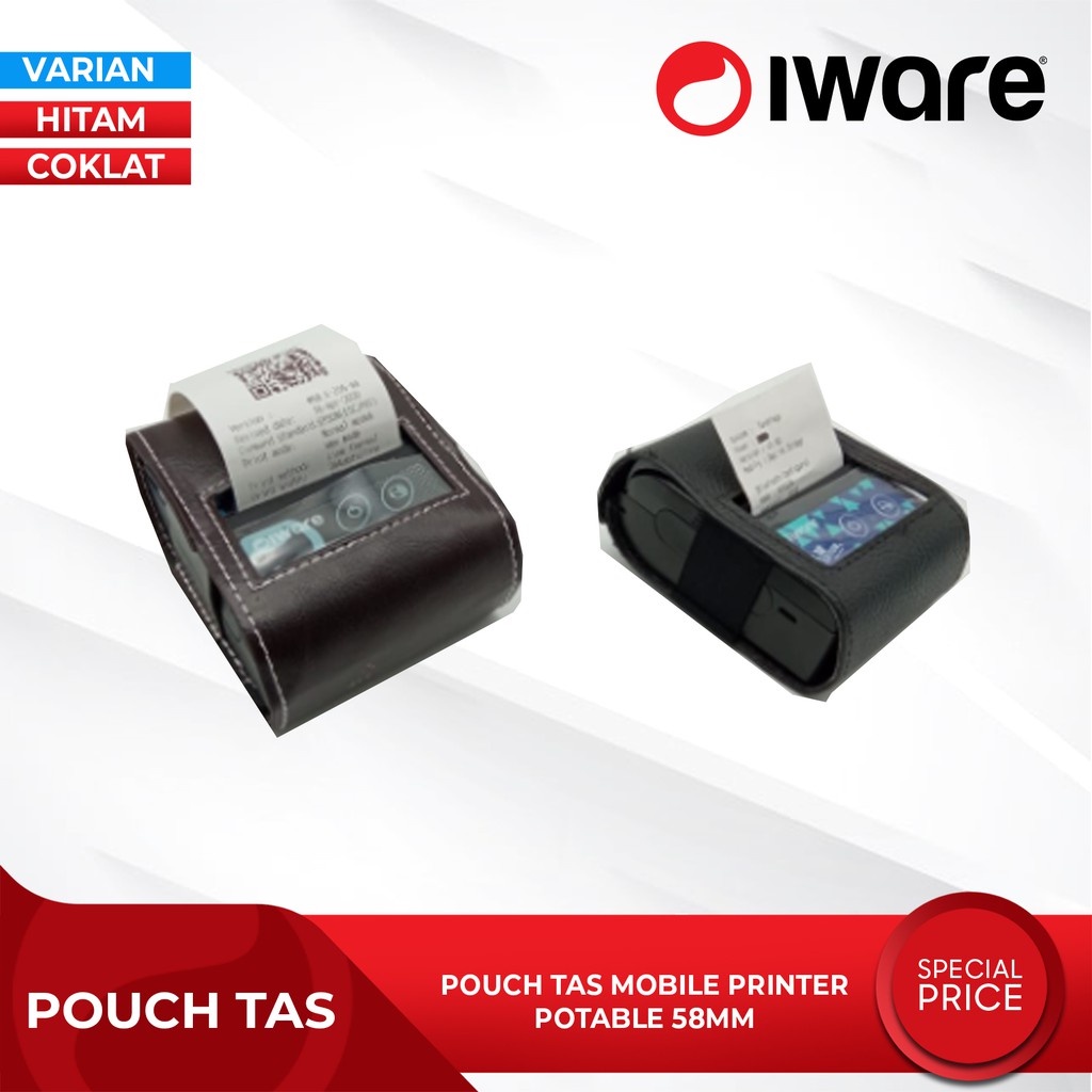 IWARE Leather 58mm Portable Mobile Printer Bag Pouch | Shopee Philippines
