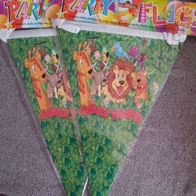 Safari Animal Jungle Theme banderitas for Birthdays and Christening ...