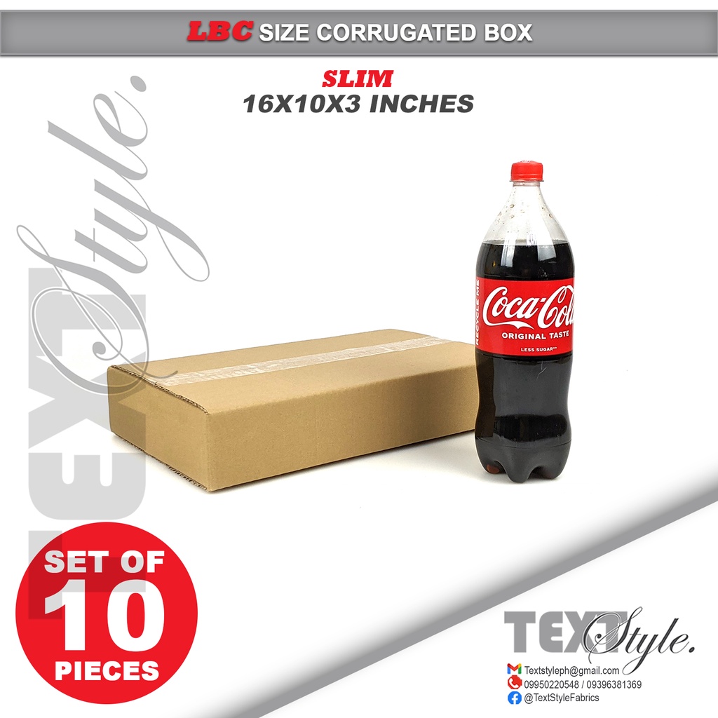 Textstyle Slim LBC Express Sizes Corrugated Cargo Shipping Boxes ...