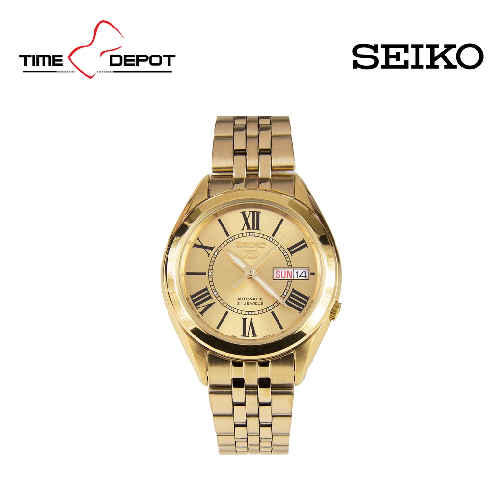 Seiko 5 SNKL38K1 Automatic Gold Stainless Steel Strap Watch For Men ...