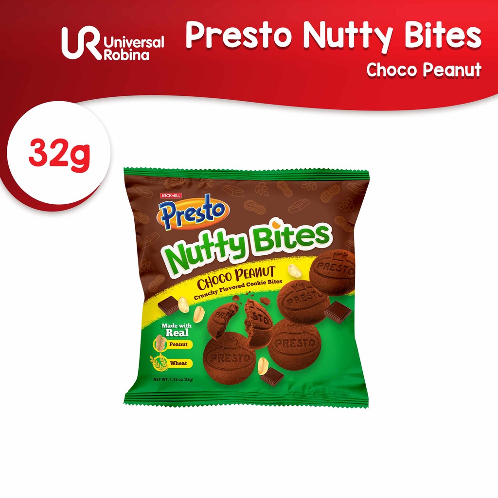 Presto Nutty Bites Choco Peanut (32g) | Shopee Philippines