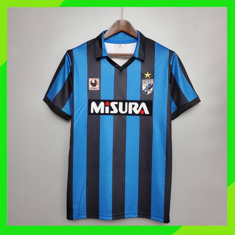 88-90 Inter Milan Home Retro Soccer Jersey Football | Shopee Philippines