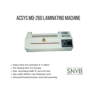 ACSYS MQ-260 Laminating Machine | Shopee Philippines