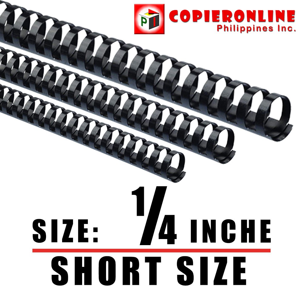 Plastic Comb Binder Rings: 1/4 Inches Size for SHORT BOND PAPER (per 10 ...