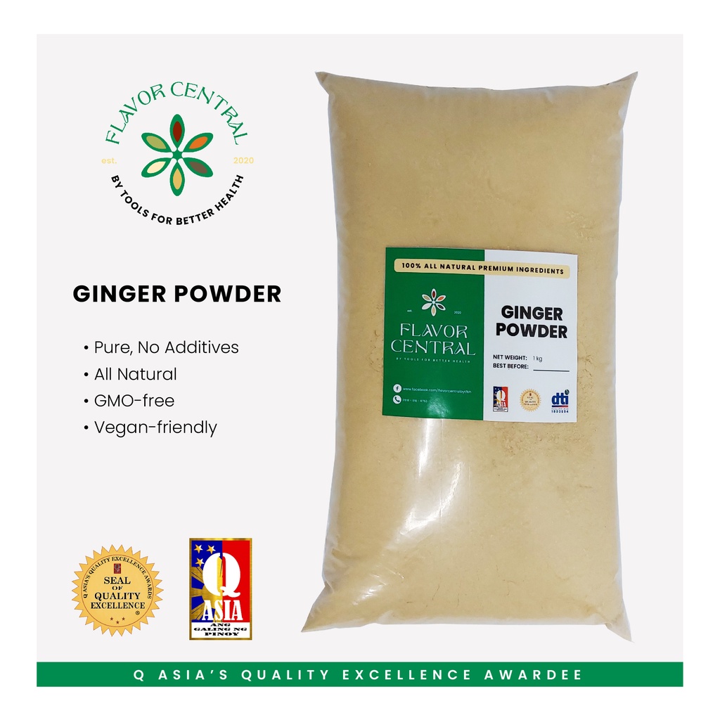 Flavor Central Ginger Powder 1KG Premium Pure Natural Vegan | Shopee ...
