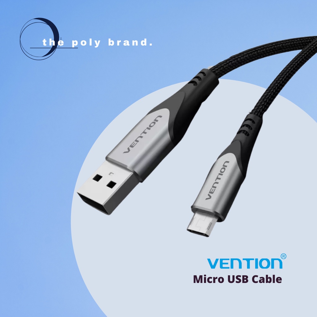 VENTION Aluminum Micro USB / Type C Charging and Data Cable - 1 Meter ...