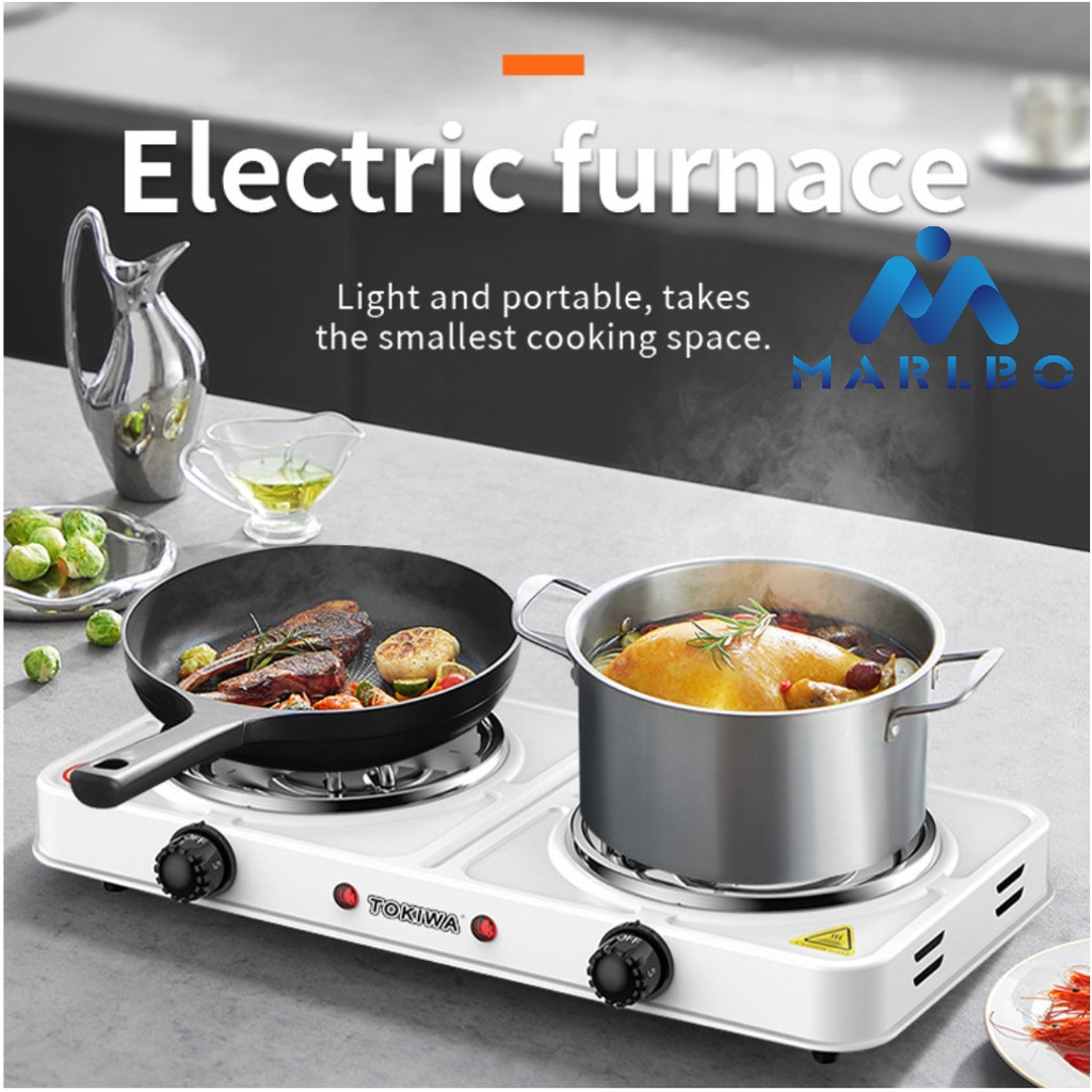 Tokiwa 5713 / 5711 Electric Double Burners Griddle Countertop Buffet ...