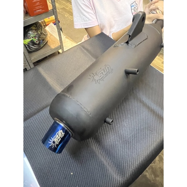 Sun Racing Stainless Muffler Assembly Adjustable with Blue Tip NMAX v1 ...