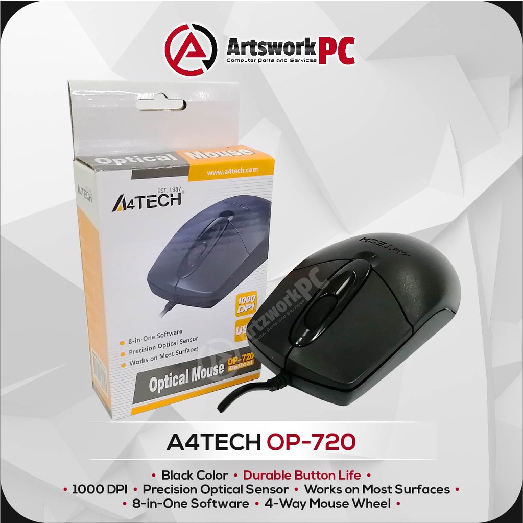 A4Tech OP-720 USB Optical Computer Mouse | Shopee Philippines