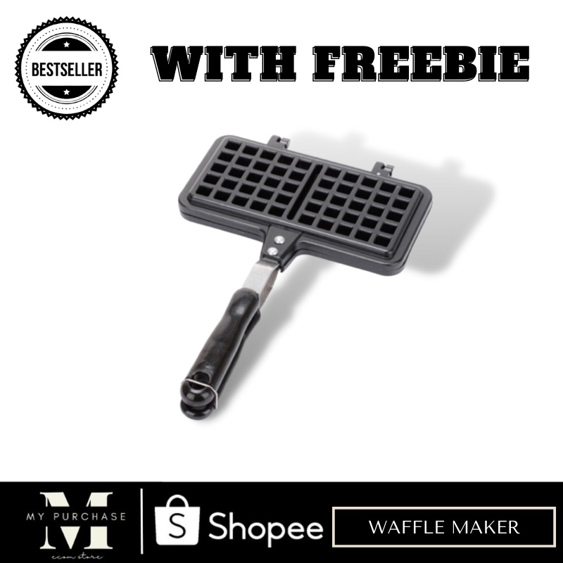 Rectangle Waffle Iron Non-stick Waffle Maker Pan Double Sided waffle ...