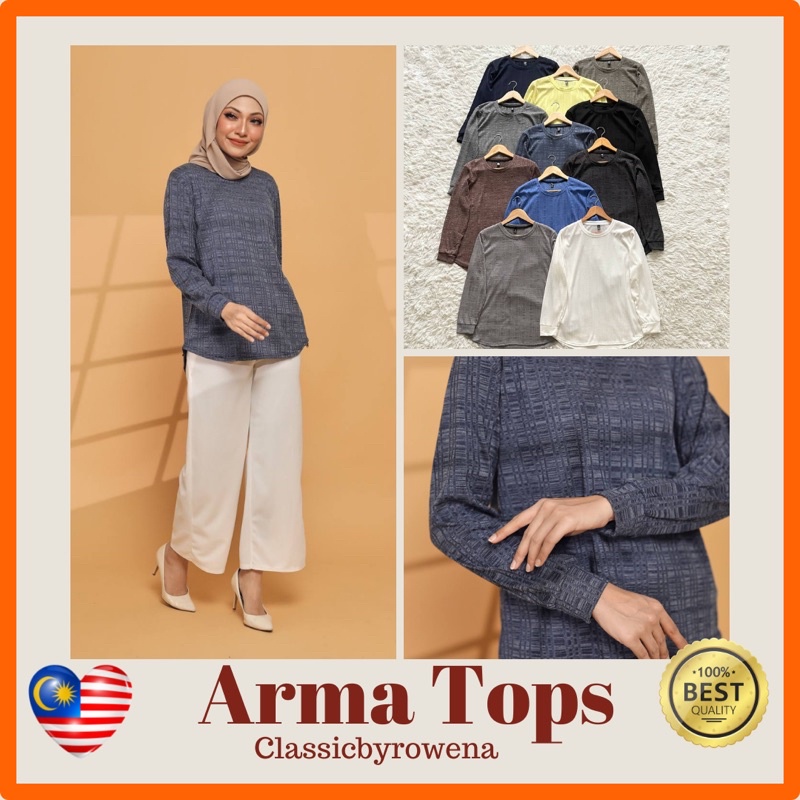 Arma Tops by Petikata - Long Sleeve Tops (Tag M & L) 11 Colors | Shopee ...