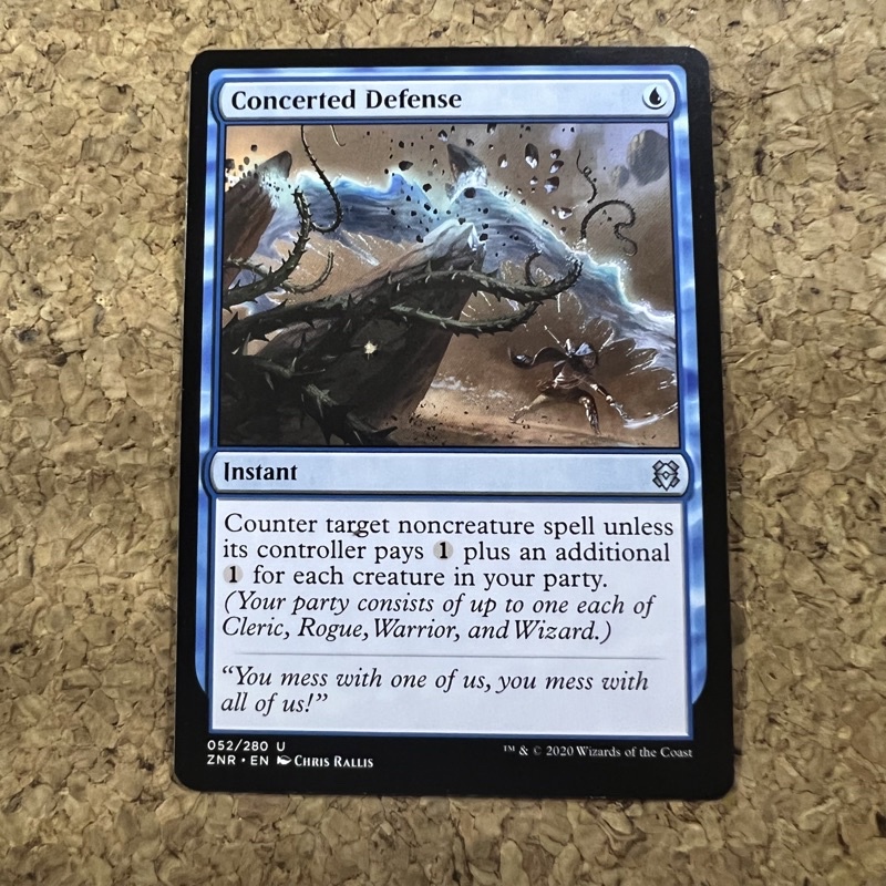 CONCERTED DEFENSE | ZENDIKAR RISING | BLUE | MTG MAGIC THE GATHERING ...