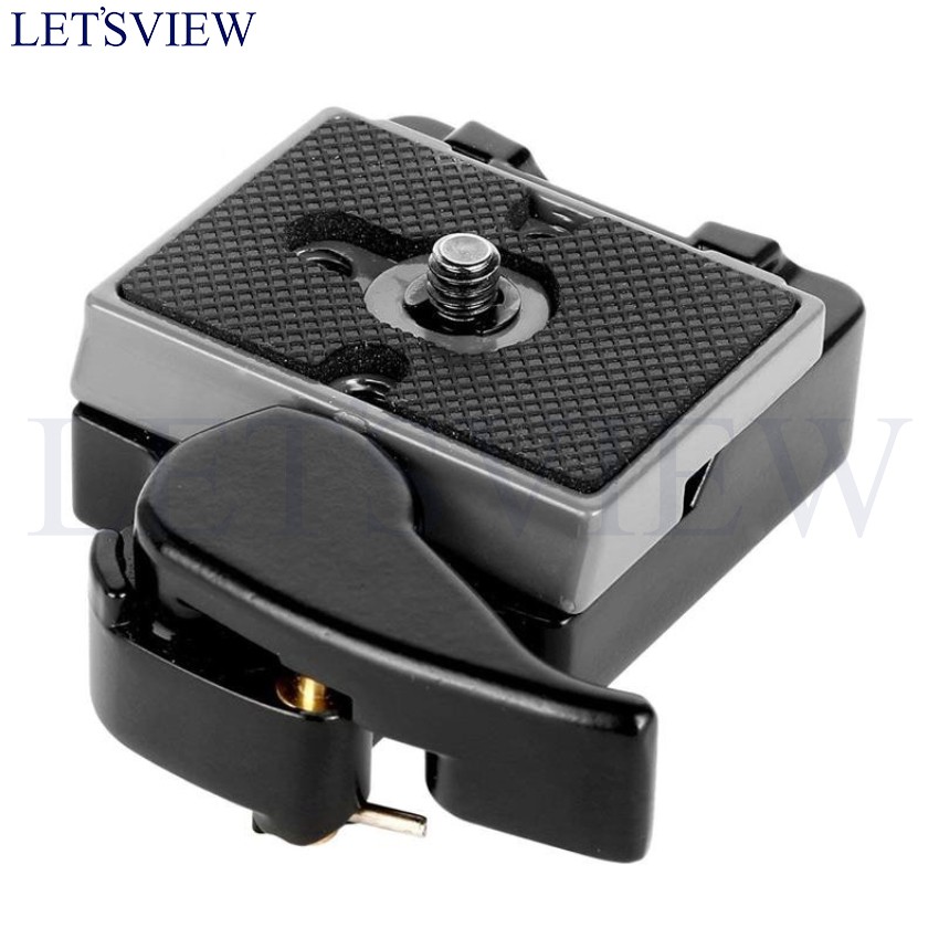 Letsview Black Camera 323 Quick Release Adapter with Manfrotto 200PL-14 Compat Plate (Black ...