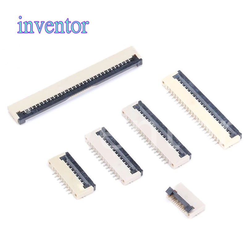 10pcs 0.5mm/1mm Pitch Under Clamshell Socket FPC FFC Flat Cable Connector 4P 5P 6P 8P 10P 12P ...