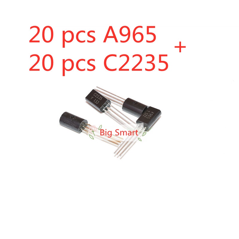20pcs 40pcs 2SA965 2SC2235 A965 C2235 transistor TO-92L audio low power ...