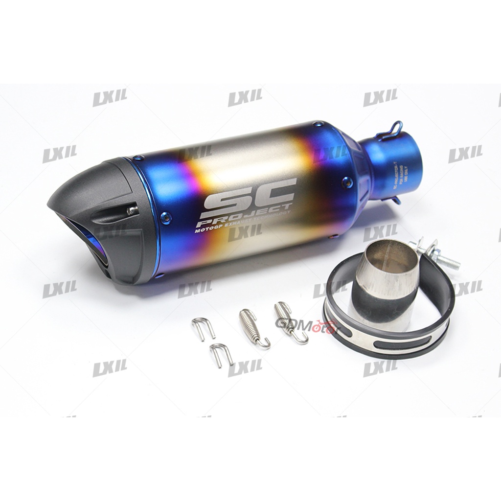Universal SC Motorcycle Exhaust Muffler Pipe 38-51mm Moto Silencer ...