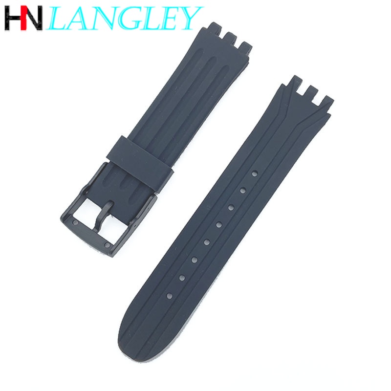 For Swatch SUIK400/SUIB400 Series Silicone Strap 19mm Watchband ...