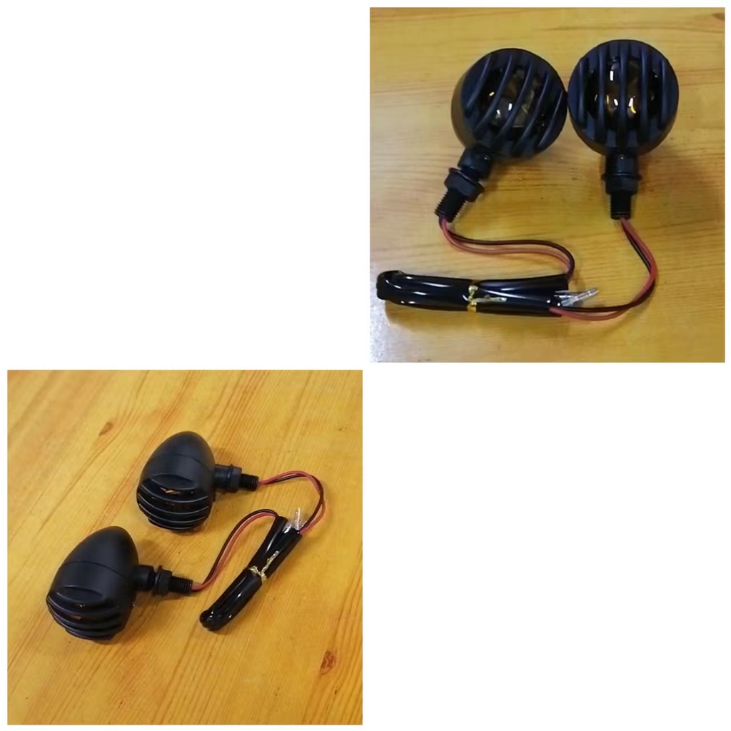 MOTORCYCLE WINKER LAMP WITH GRILL BLACK/ORANGE | Shopee Philippines