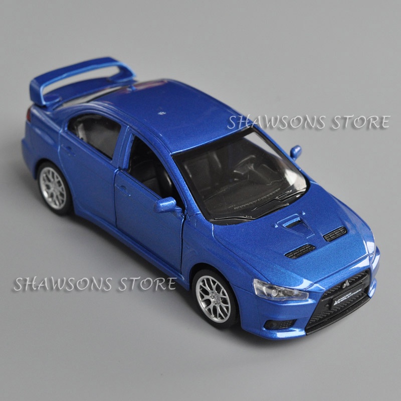 1:41 Scale Diecast Metal Toy Car Model Mitsubishi Lancer Evolution Pull ...