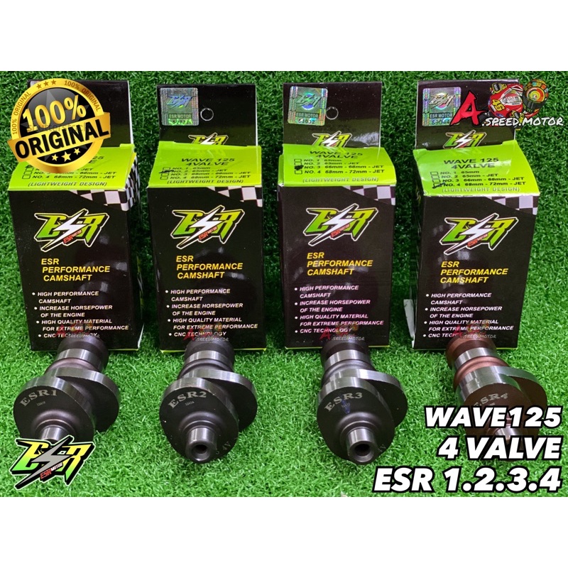 100% ESR MOTOR RACING Camshaft 4Valve Wave125 ESR1 ESR2 ESR3 ESR4 Wave ...