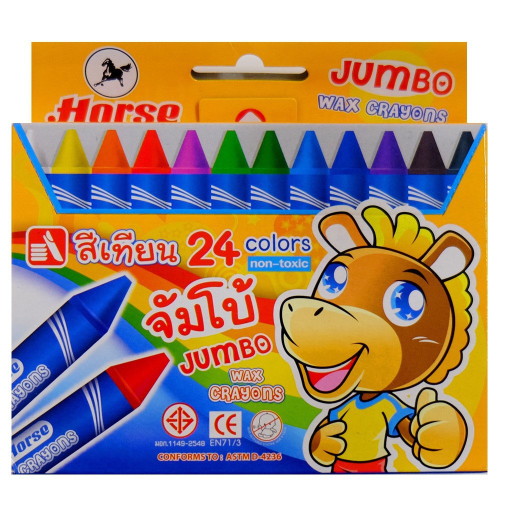 Crayon Jumbo Box 24 Colors Horse Brand | Shopee Philippines