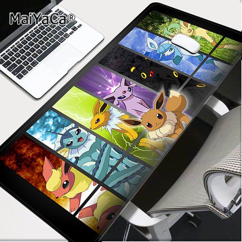 BANDAI Pokemon Anime Mouse Pad Gaming Keyboard Mousepad Big Computer ...