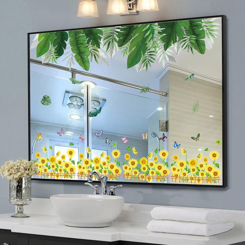 Creative mirror sticker mirror decorative painting bathroom glass soft ...