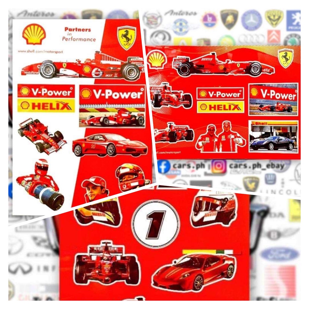 Shell V-Power Ferrari F1 Collectible Stickers (Assorted Designs ...
