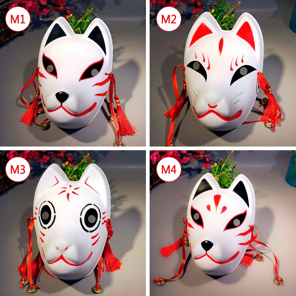 [10 Models] Kitsune cosplay fox mask - Style 2 | Shopee Philippines
