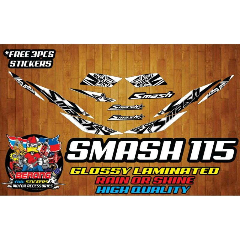 Smash Stock Decals (White) | Shopee Philippines
