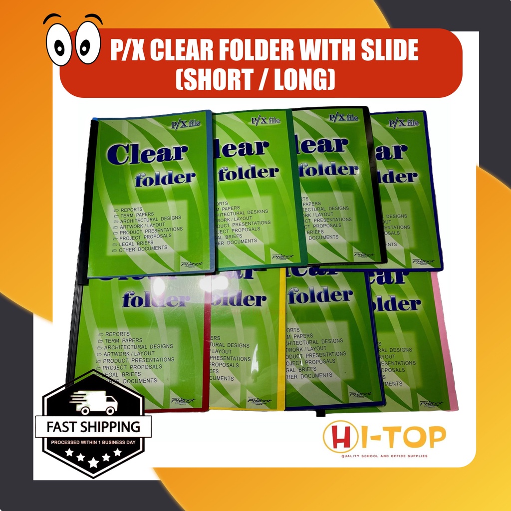 Clear Folder Long & Short l FOLDER PRESENTATION WITH SLIDE CLEAR COVER ...