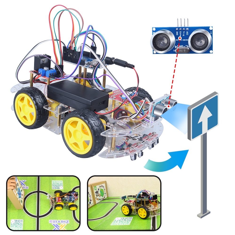 [Ready Stock] TSCINBUNY Popular STEM DIY 4WD Smart Robot Car Kit For Arduino Robot Toy UNO R3 ...
