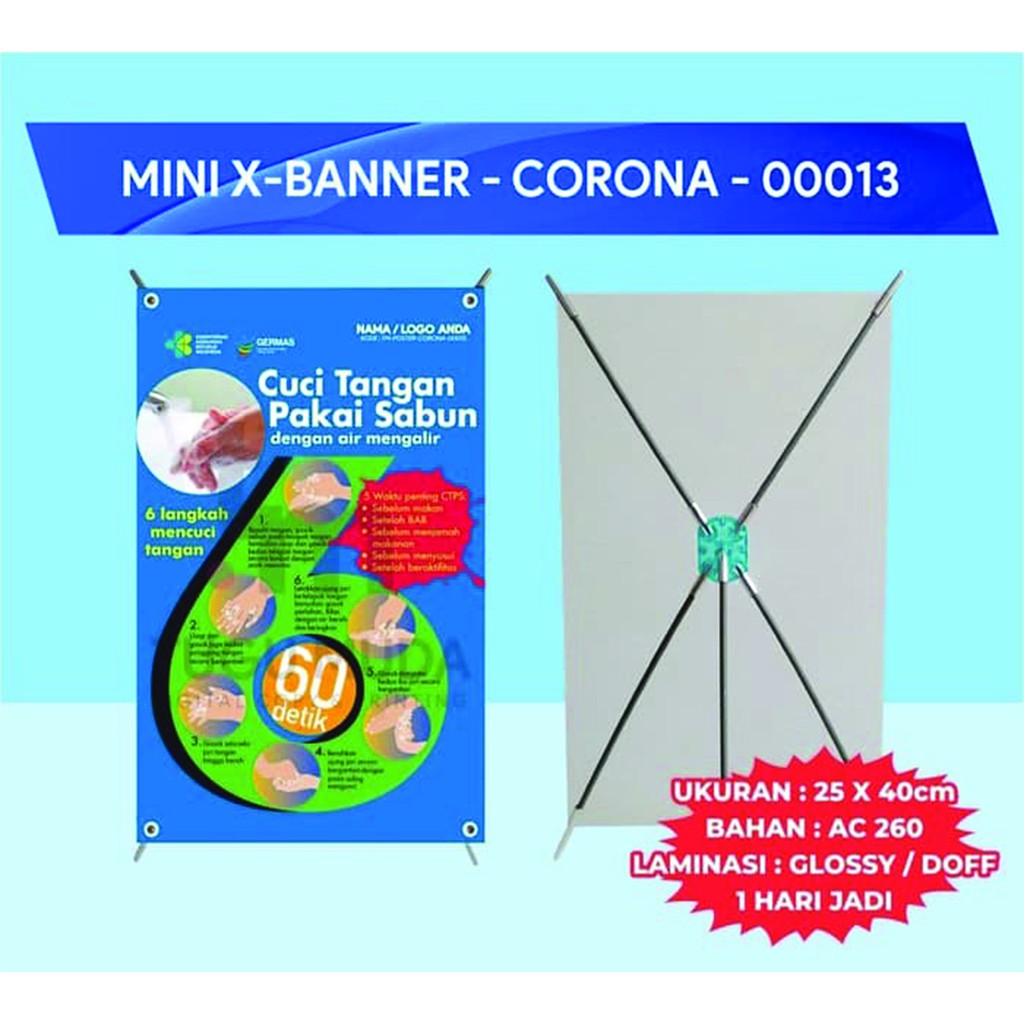 Print Mini Banner/Mini X-Banner IVORY 260gr+Lamination - 6 CTPS STEPS ...