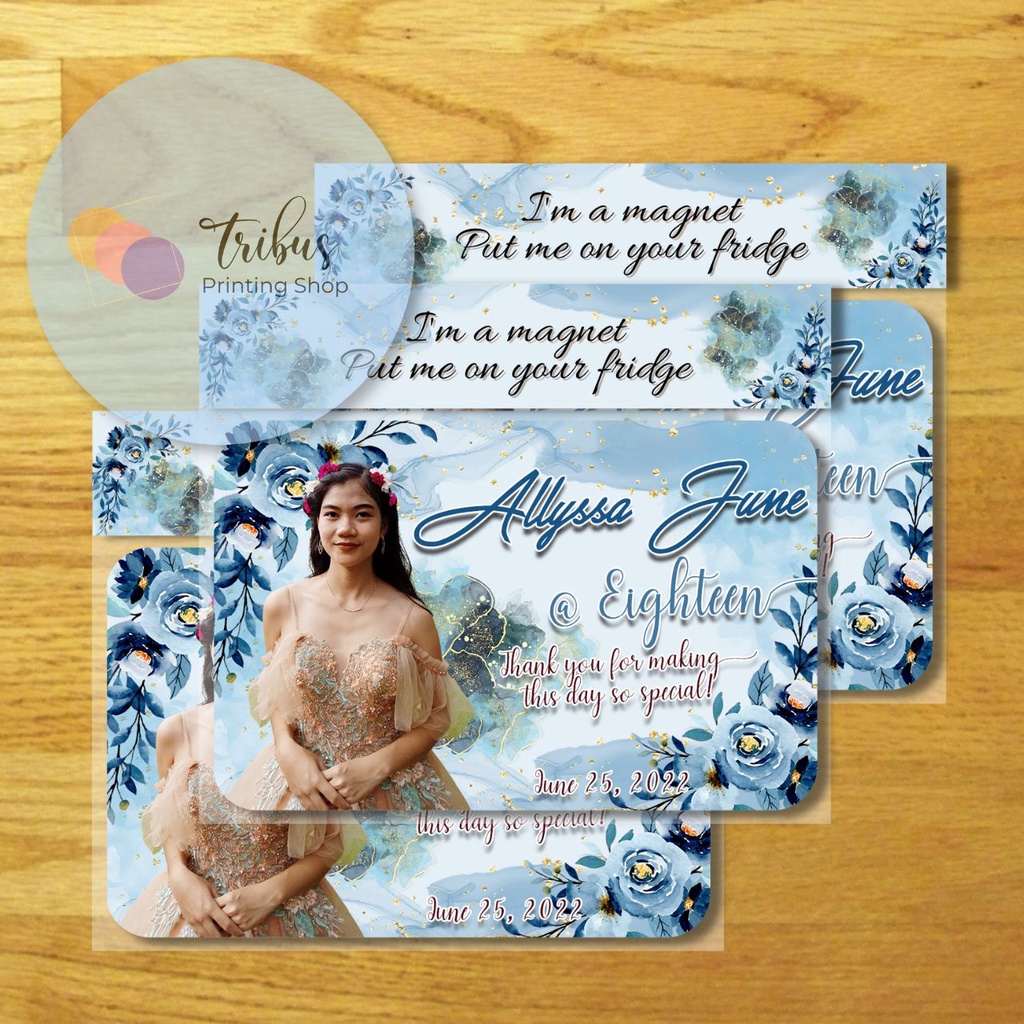 Blue Theme Debut Ref Magnet Souvenir (Glittery) | Shopee Philippines