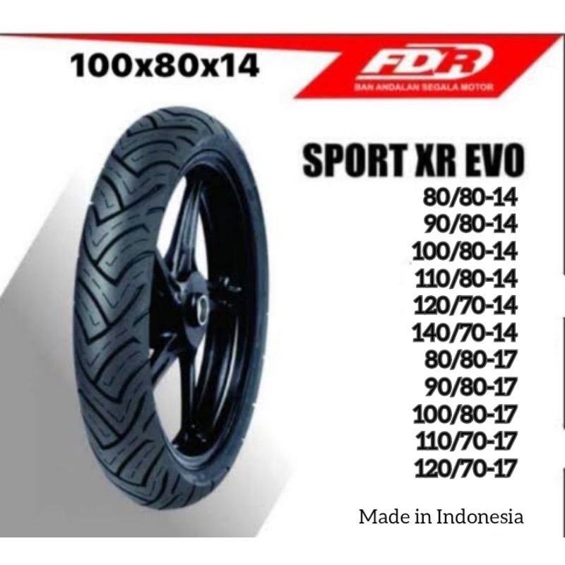 FDR TIRE SPORTS XR EVO TUBELESS MOTORCYCLE TIRES | Shopee Philippines