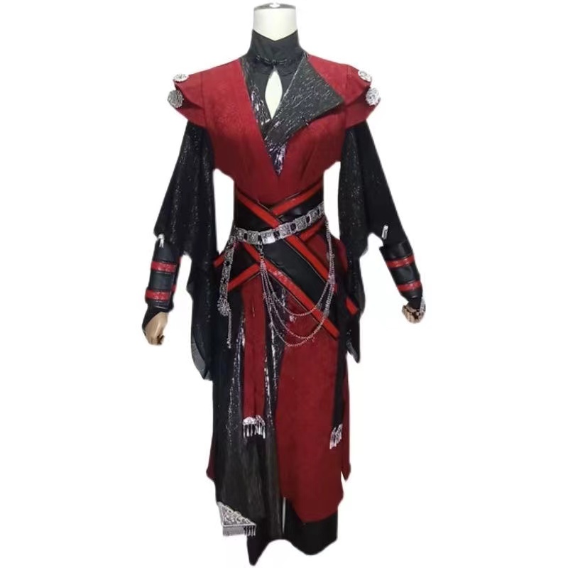 Anime Tian Guan Ci Fu Cosplay Hua Cheng Costume Blakc and Red Outfits ...