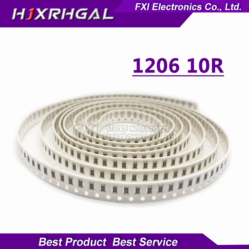 100PCS 1206 SMD Resistor 10 ohm chip resistor 0.25W 1/4W 10R new original | Shopee Philippines