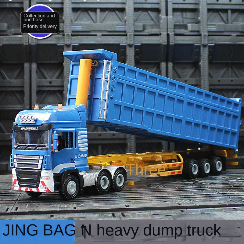 Alloy Truck Model Semi-Hanging Heavy Truck Heavy Truck Dump Truck ...